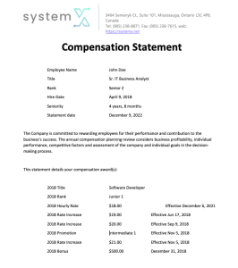 Why Make Compensation Statements - SystemX