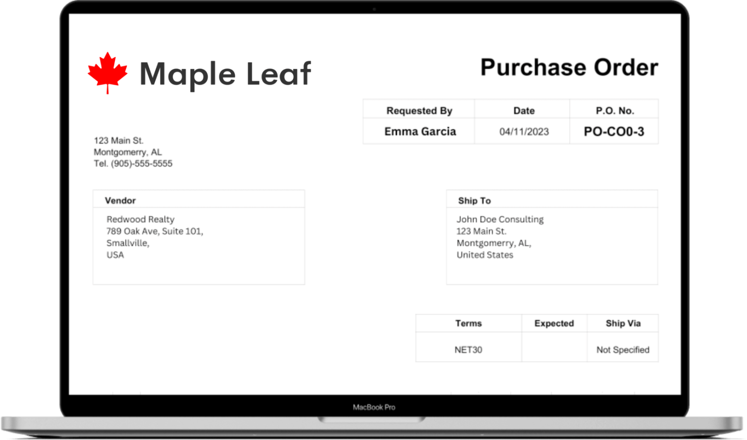 Free Purchase Order Generator - SystemX