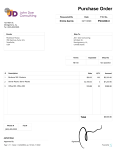 Free Purchase Order Generator - SystemX